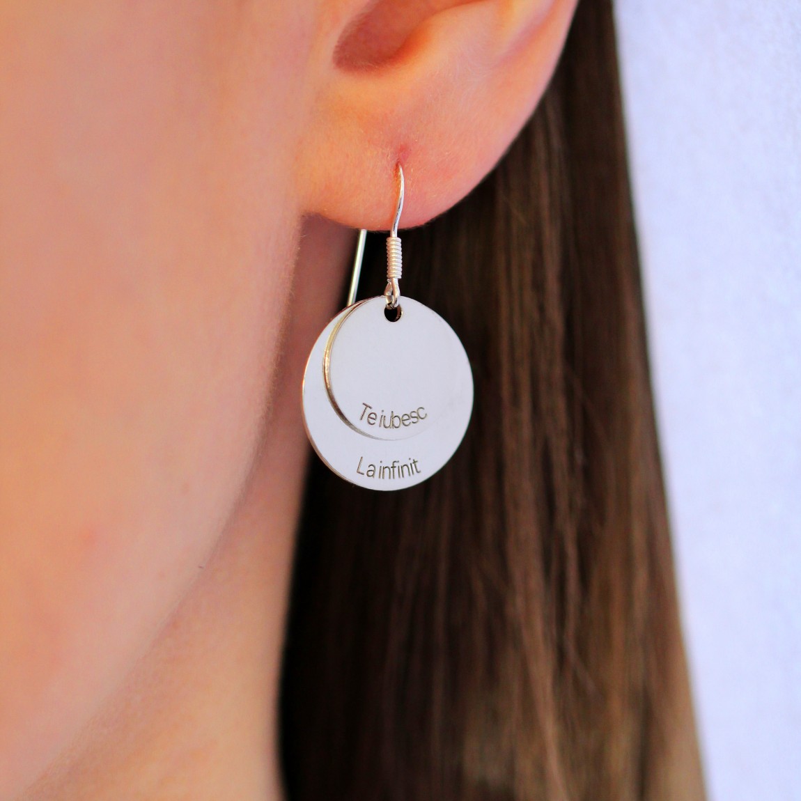 Alma - Cercei cu banuti personalizati din argint 925