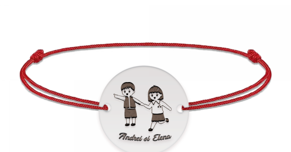 Best Friends - Bratara personalizata snur prieteni din argint 925