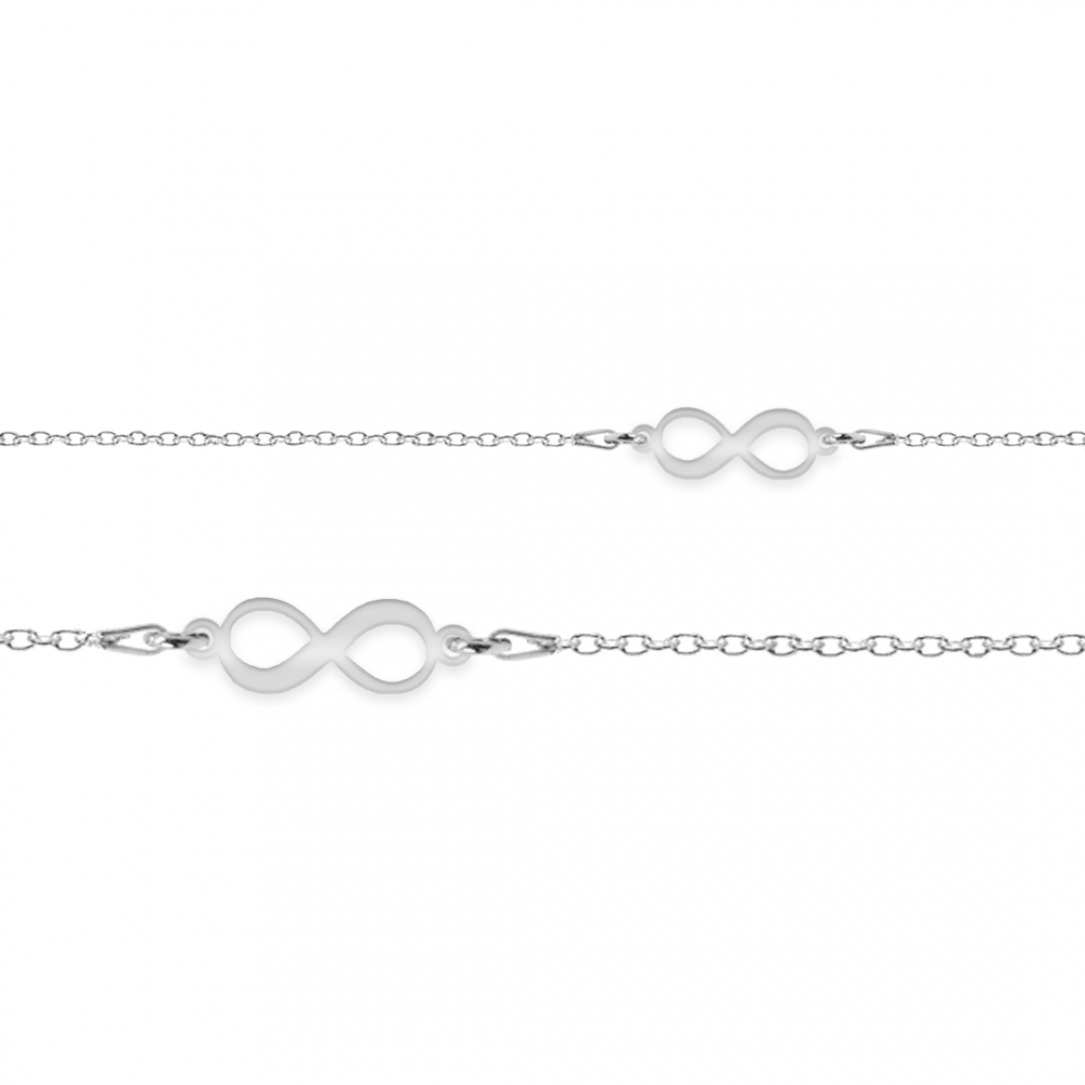 Ines - Set bratari personalizate infinit cu nume din argint 925