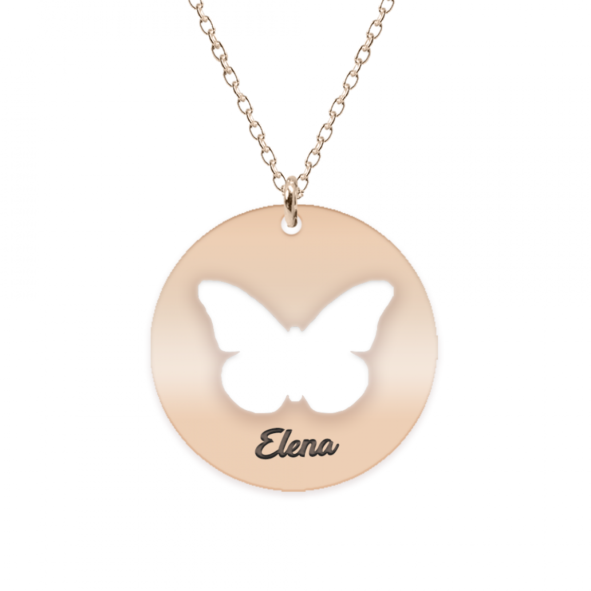 Papilio - Colier personalizat cu fluturas decupat din argint 925 placat ...