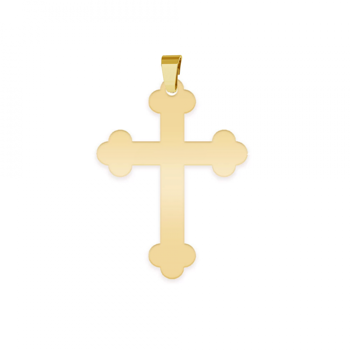 Stavros - Pandantiv personalizat cruce din Aur 14 karate - 25 x 15mm