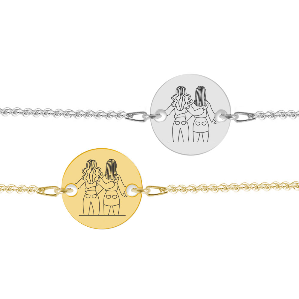 BFF - Bratara personalizata pentru cei mai buni prieteni din argint 925