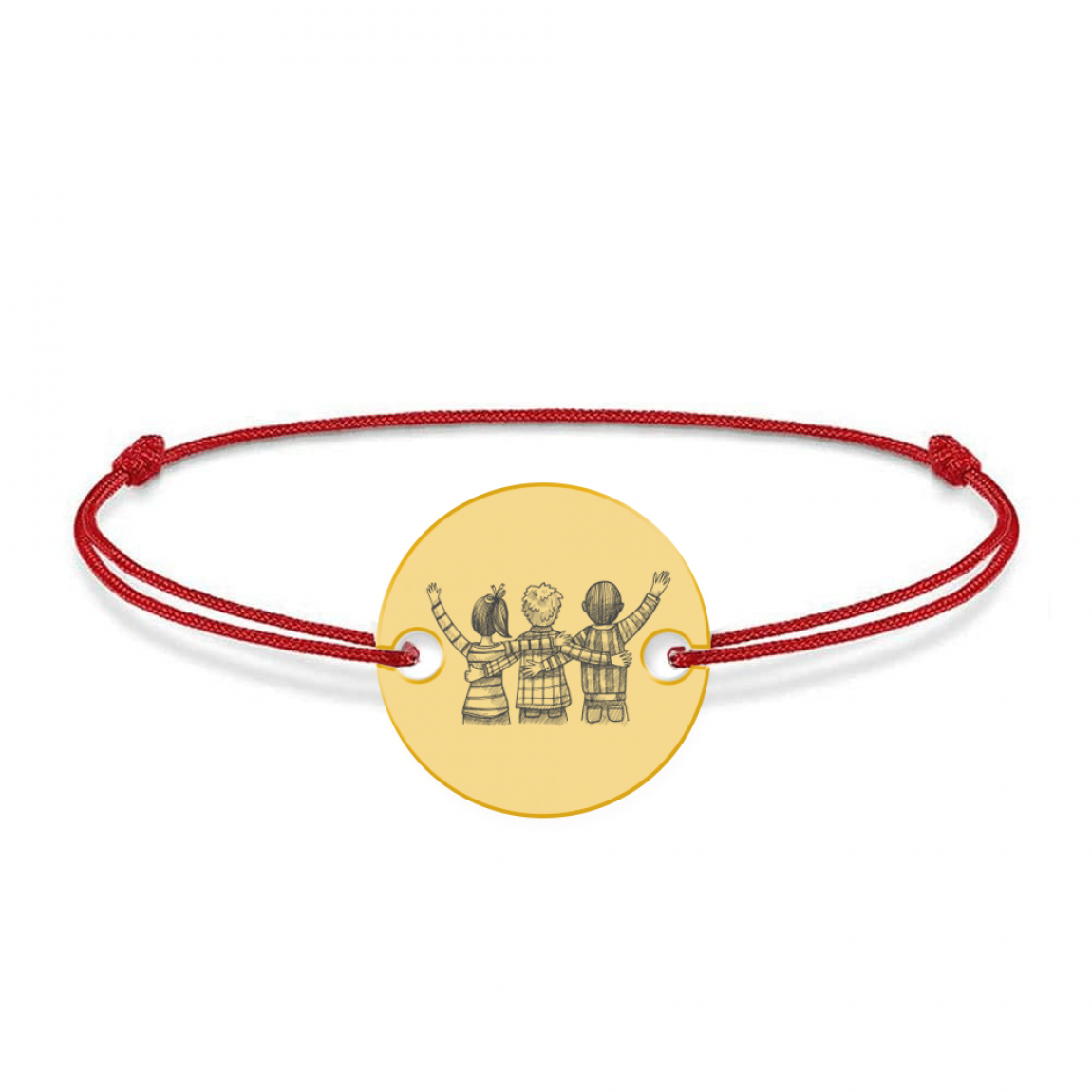 Friends - Bratara personalizata din argint 925 placat cu aur 24K pentru ...